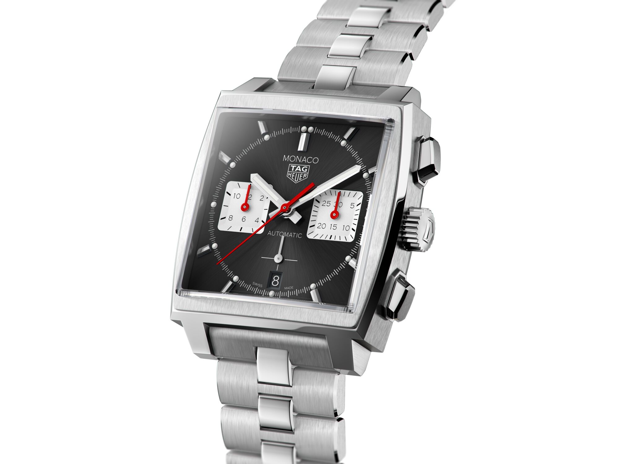 Grand come-back du bracelet acier dans la collection Tag Heuer Monaco